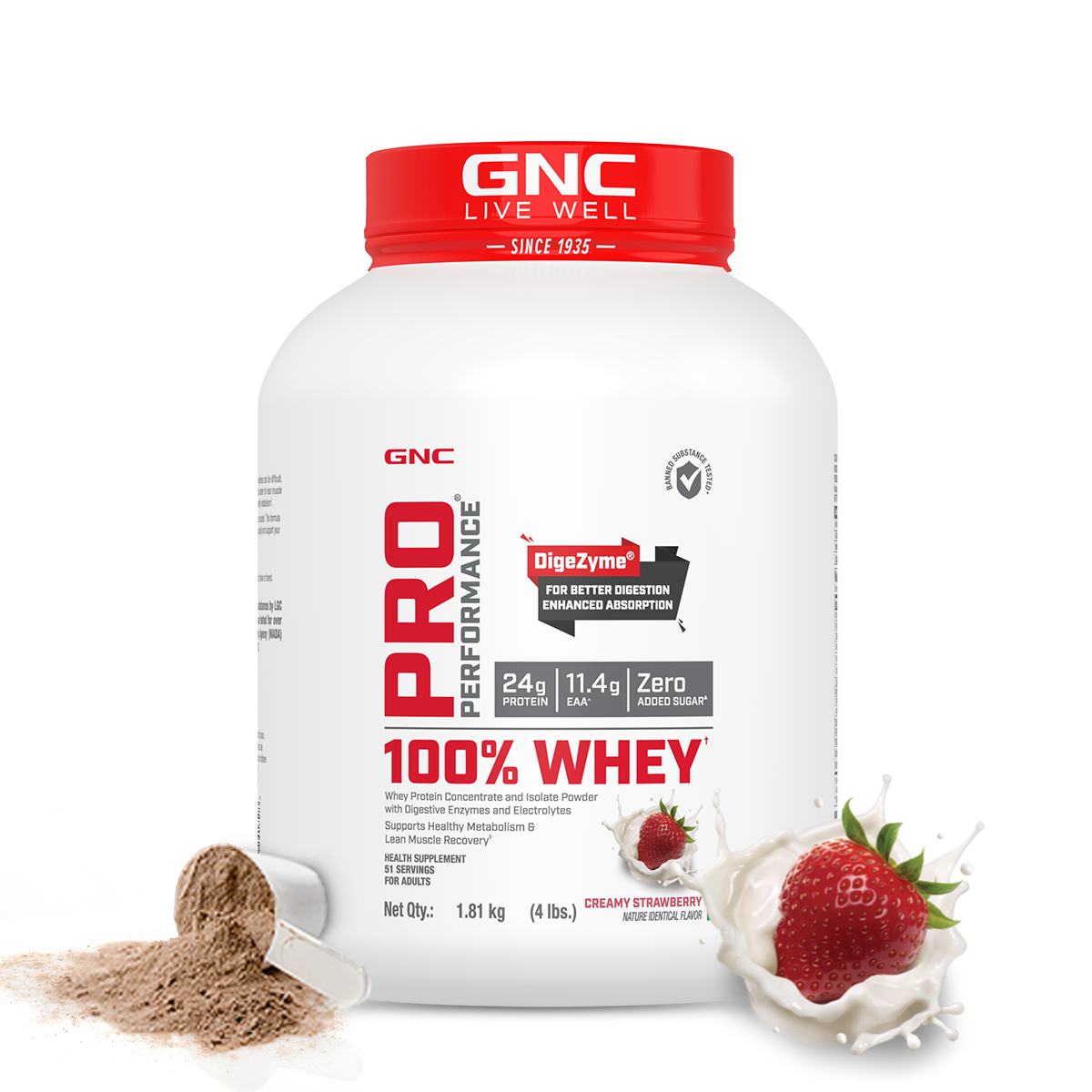 Buy GNC Pro Performance 100% Whey Protein - 4.4 lbs, 2 kg Online | GNC® India