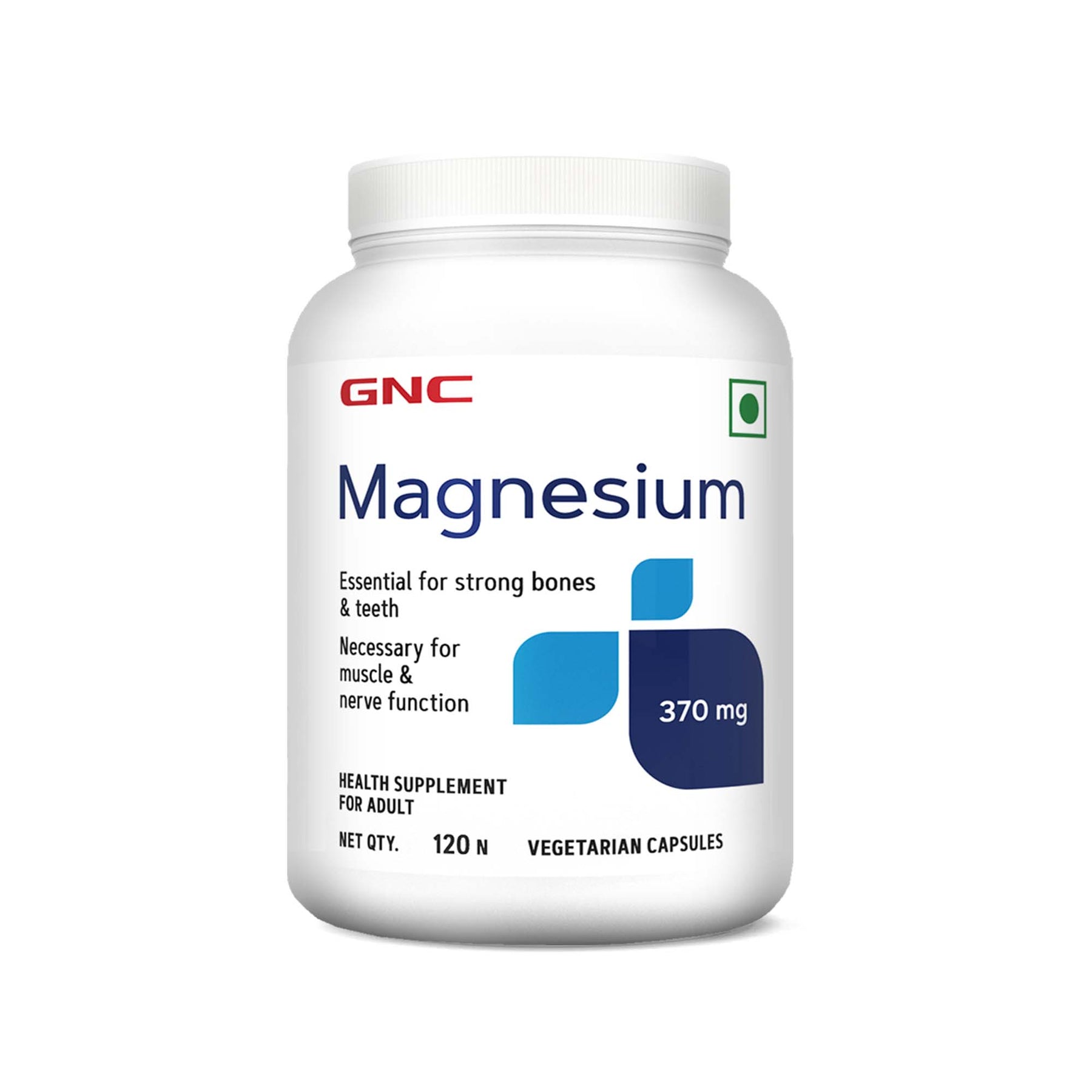 Buy GNC Magnesium - 370mg - 120 Vegetarian Capsules - Essential For Calcium Absorption and ...