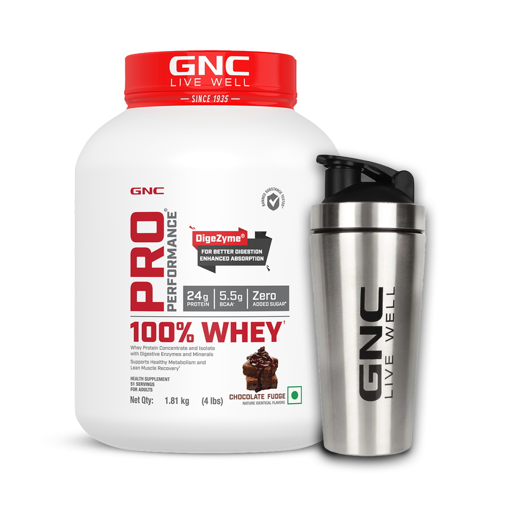 Buy GNC Pro Performance 100% Whey Protein - 4.4 lbs, 2 kg + Shaker ...