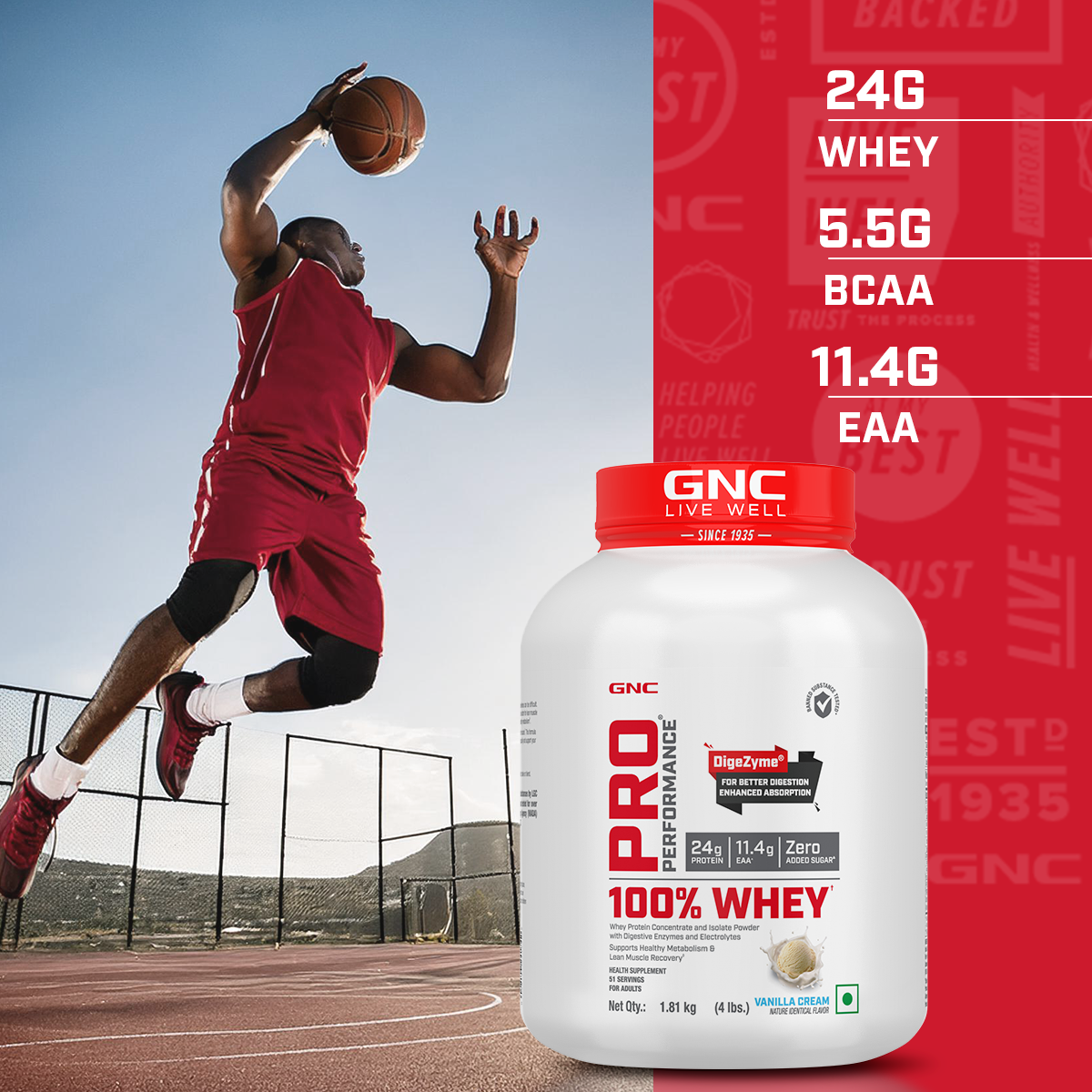 Buy GNC Pro Performance 100% Whey Protein - 4.4 lbs, 2 kg Online | GNC ...