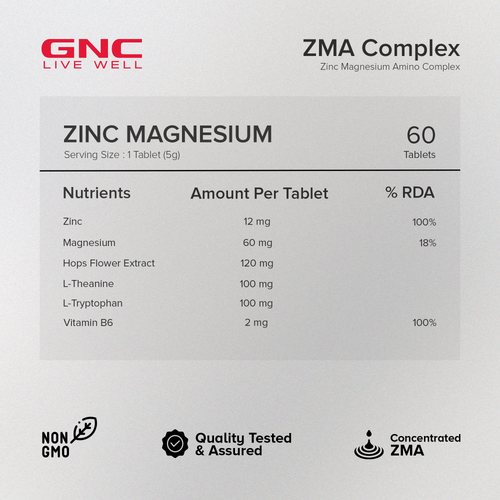 GNC Pro Performance Zinc Magnesium Amino (ZMA) Complex
