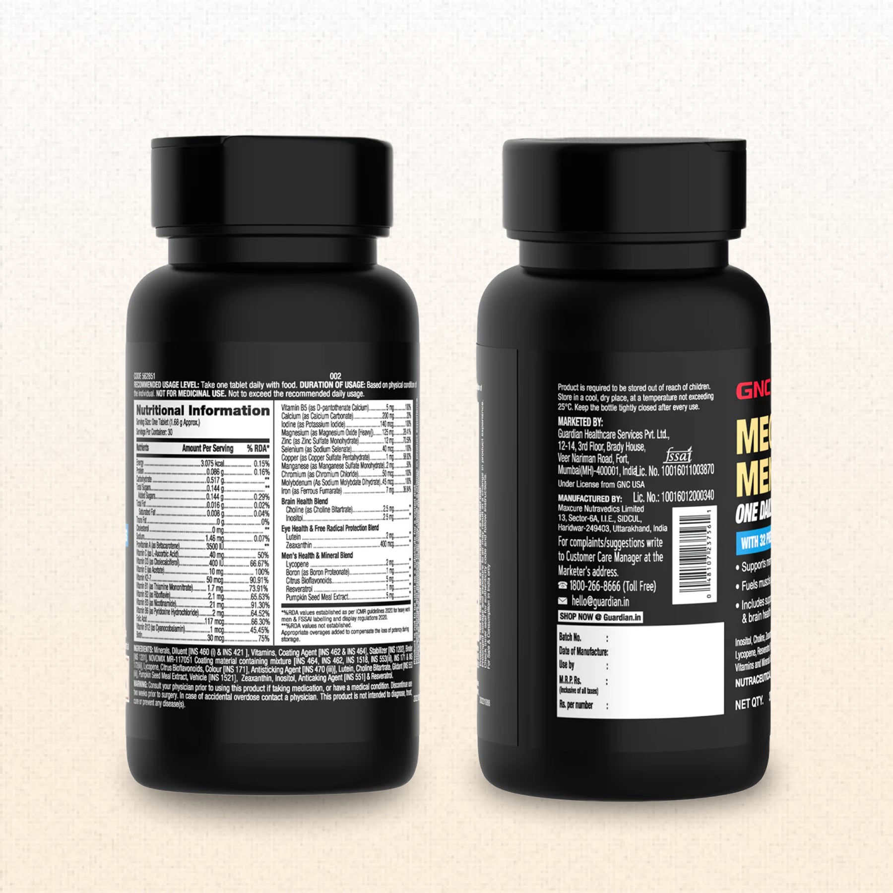 Buy GNC Mega Men One Daily Multivitamin Tablets Online | GNC® India