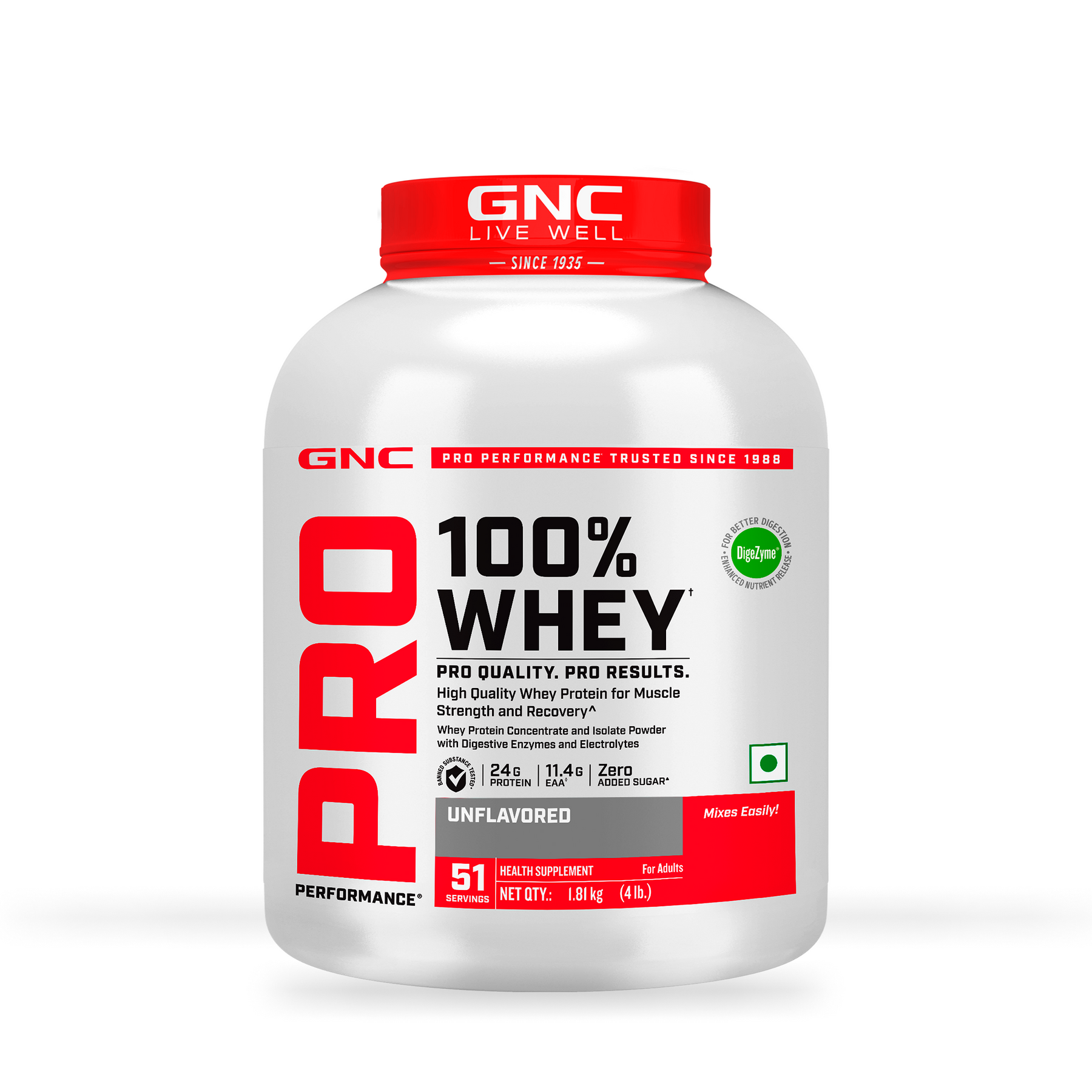 Buy GNC Pro Performance 100% Whey Protein - 4.4 lbs, 2 kg Online | GNC ...