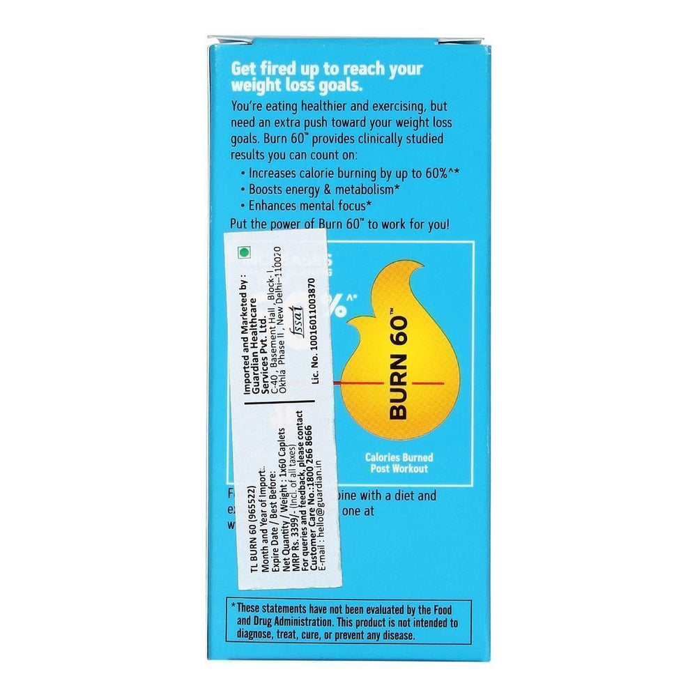 GNC Total Lean Burn 60 - Clinically Proven to Burn Calories Up to 60%